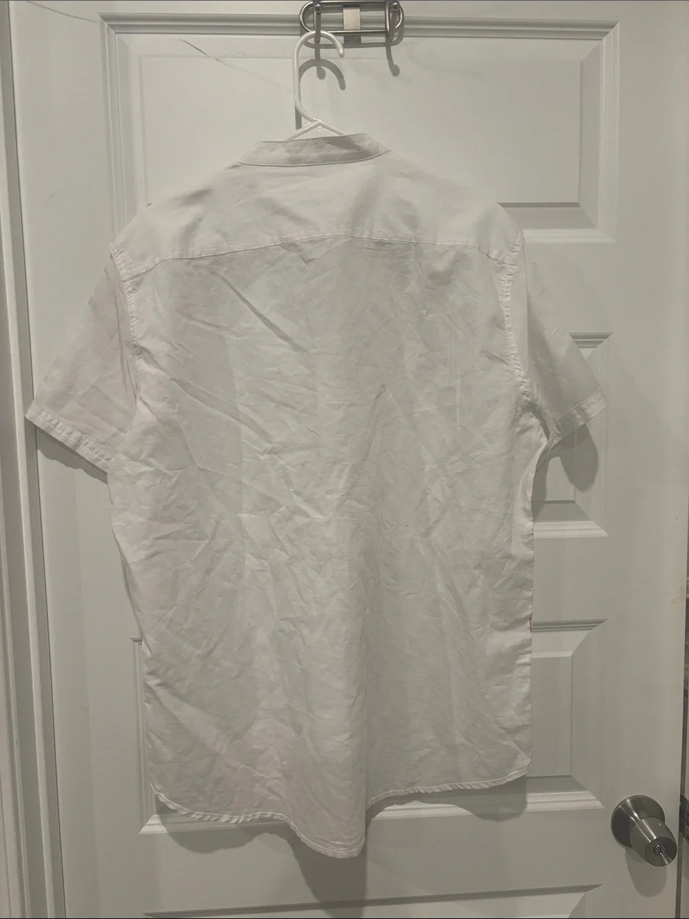 Reverse Shirts Reverse White Shortsleeve Button Linen Down Henley